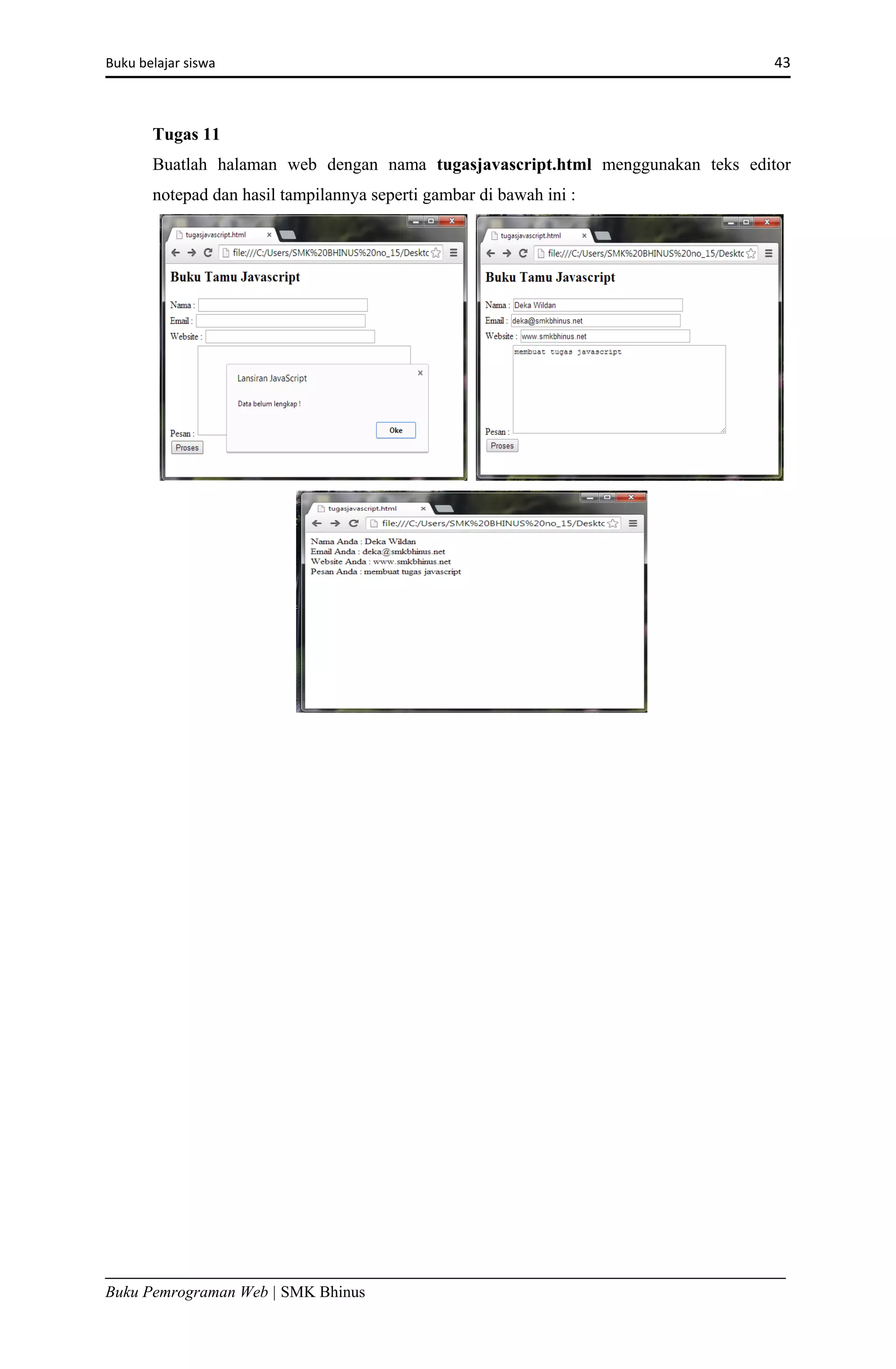 Buku pemrograman web html-css-javascript | PDF