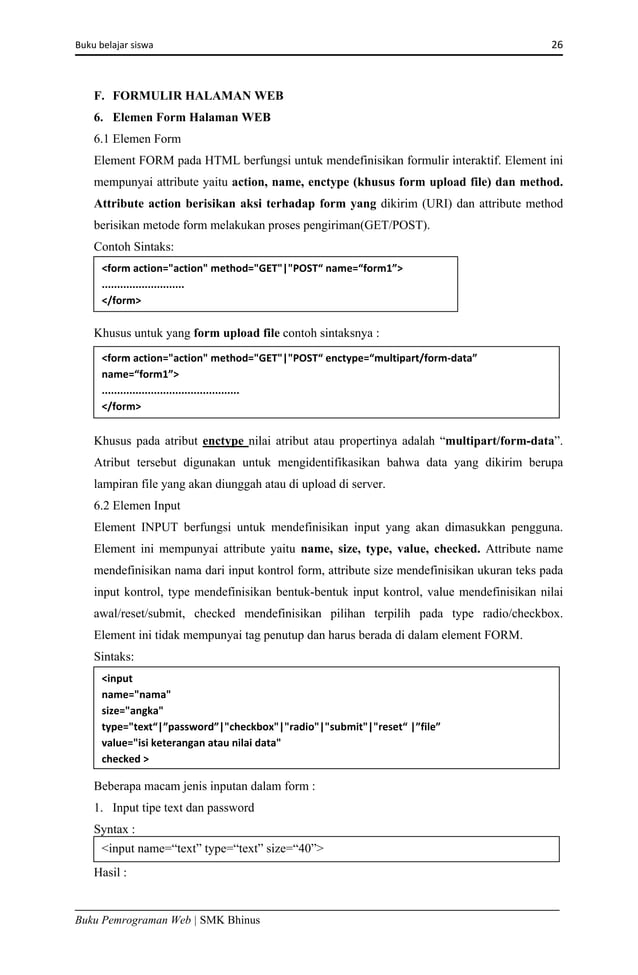 Buku pemrograman web html-css-javascript | PDF