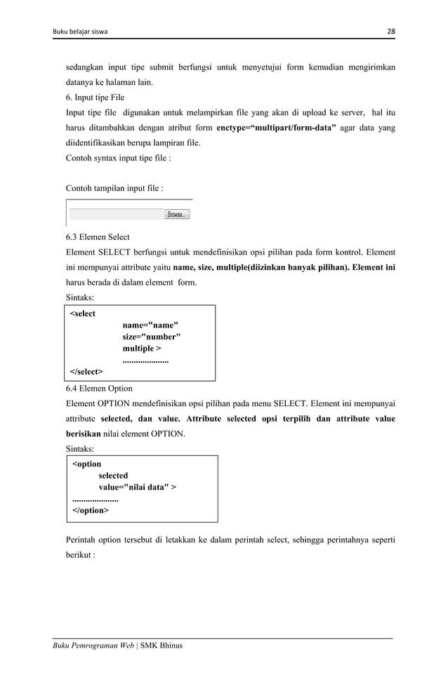 Buku pemrograman web html-css-javascript | PDF