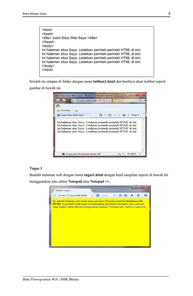 Buku pemrograman web html-css-javascript | PDF