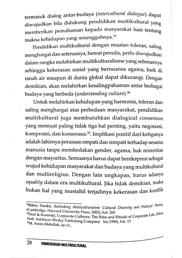 BUKU PENDIDIKAN MULTIKULTURAL , BERISI TENTANG KONSEP DASAR | PDF