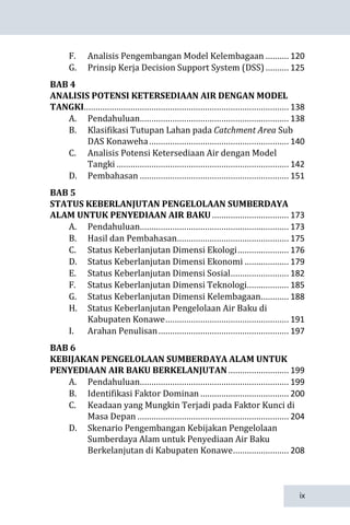 PENGELOLAAN SUMBERDAYA ALAM UNTUK PENYEDIAAN AIR BAKU BERKELANJUTAN | PDF