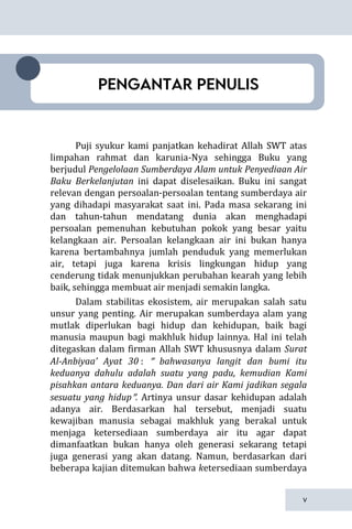 PENGELOLAAN SUMBERDAYA ALAM UNTUK PENYEDIAAN AIR BAKU BERKELANJUTAN | PDF