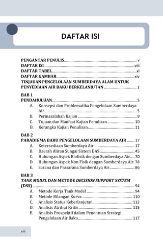 PENGELOLAAN SUMBERDAYA ALAM UNTUK PENYEDIAAN AIR BAKU BERKELANJUTAN | PDF