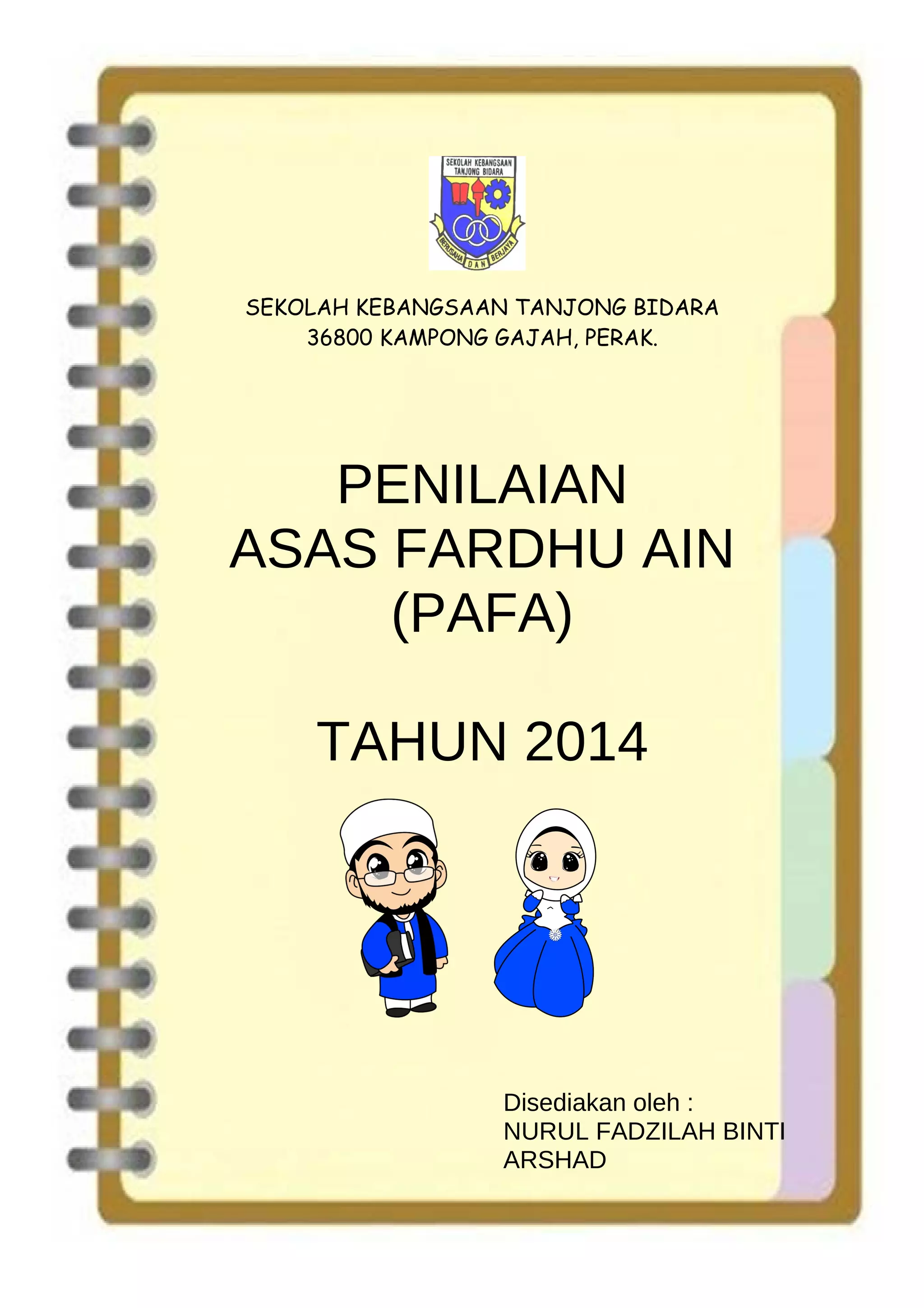 Contoh Buku Penilaian PAFA | DOC