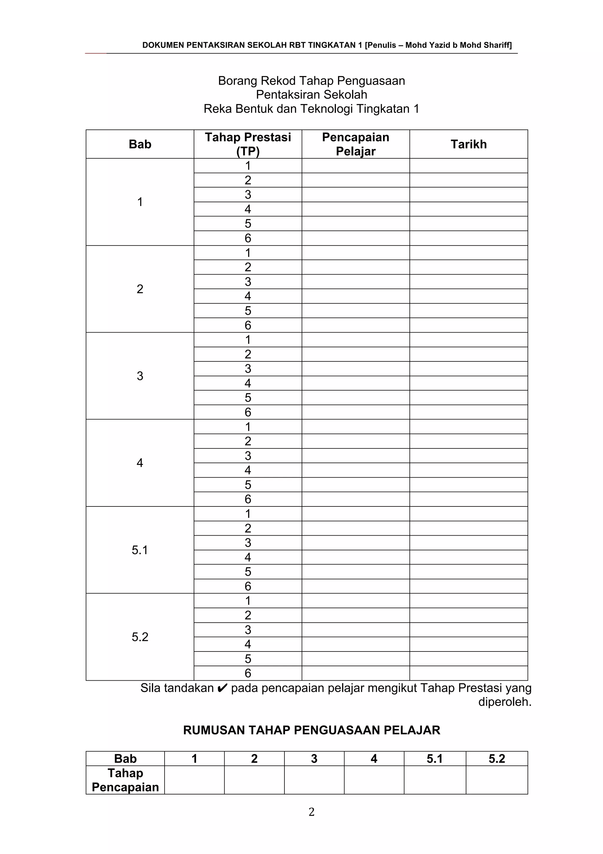 Buku pentaksiran rbt t1 | PDF