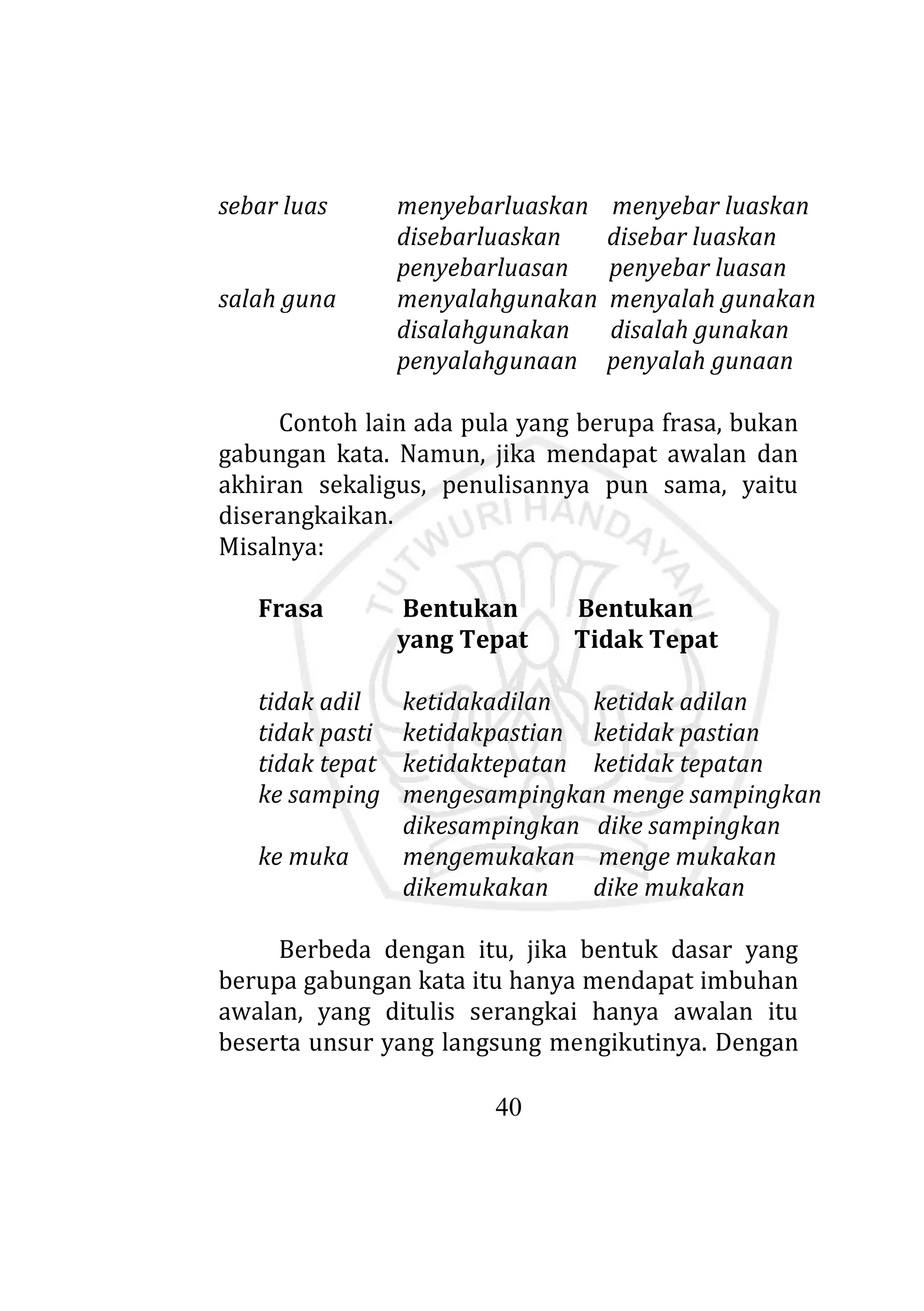 Buku Penyuluhan Bentuk Pilihan Kata | PDF