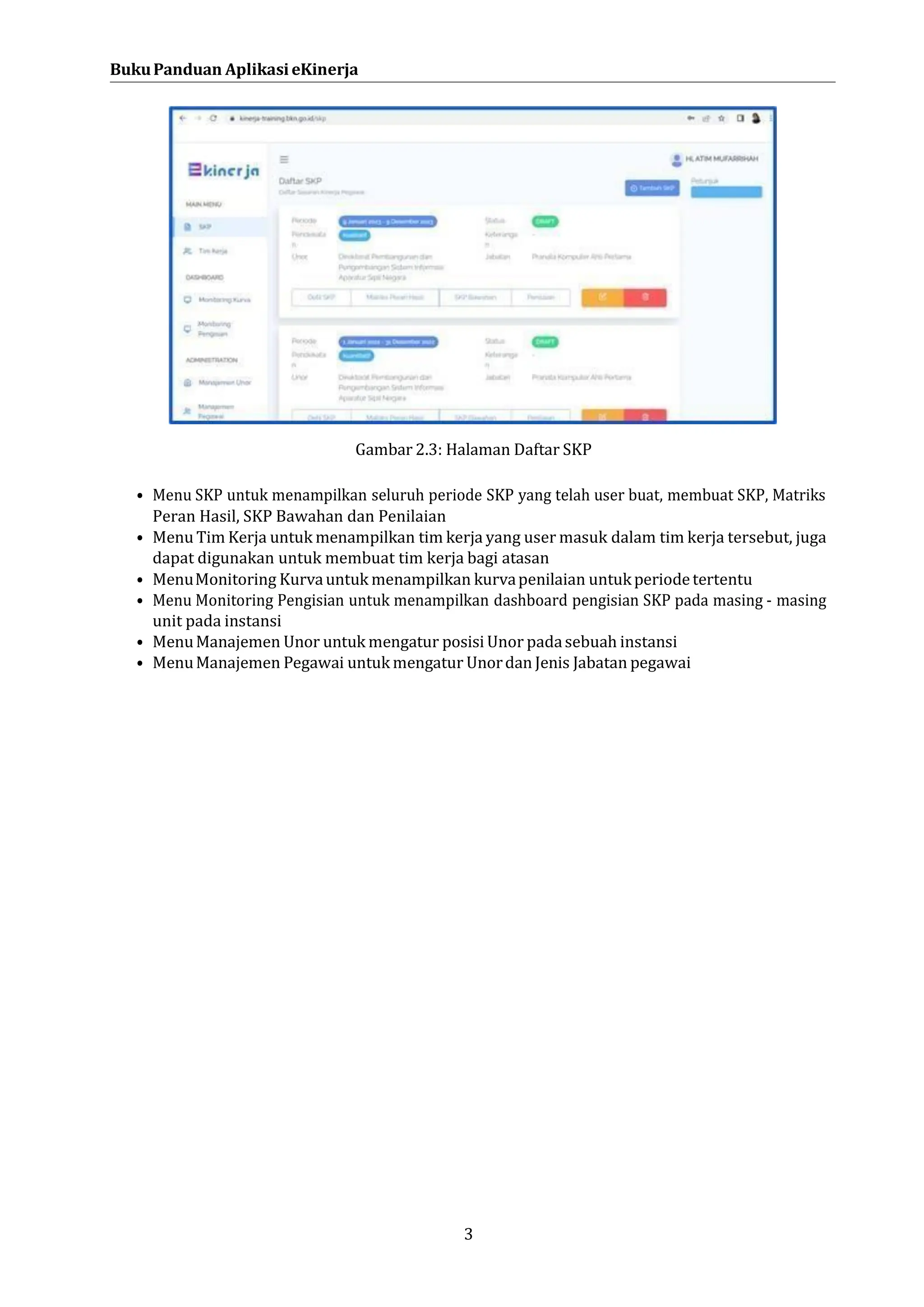 Buku Panduan Aplikasi eKinerja | PDF