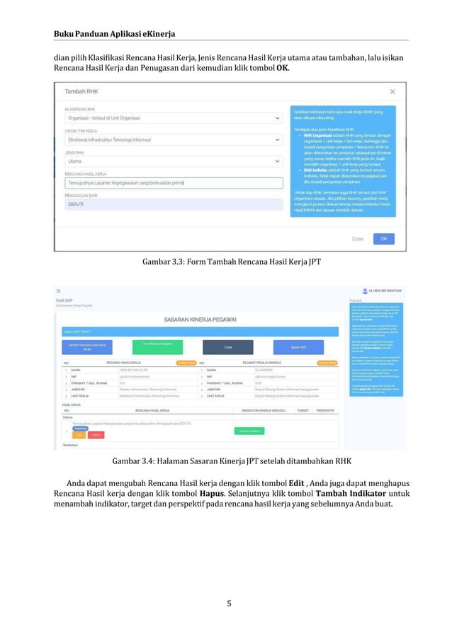 Buku Panduan Aplikasi eKinerja | PDF
