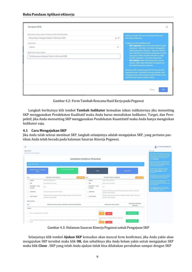 Buku Panduan Aplikasi eKinerja | PDF