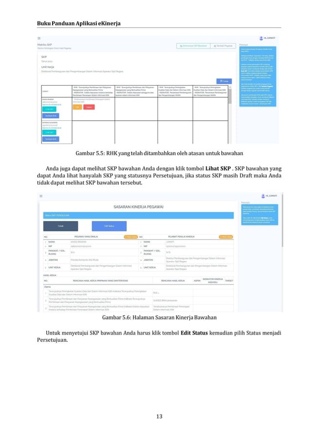 Buku Panduan Aplikasi eKinerja | PDF