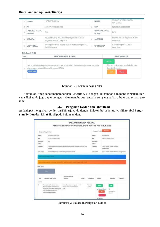 Buku Panduan Aplikasi eKinerja | PDF