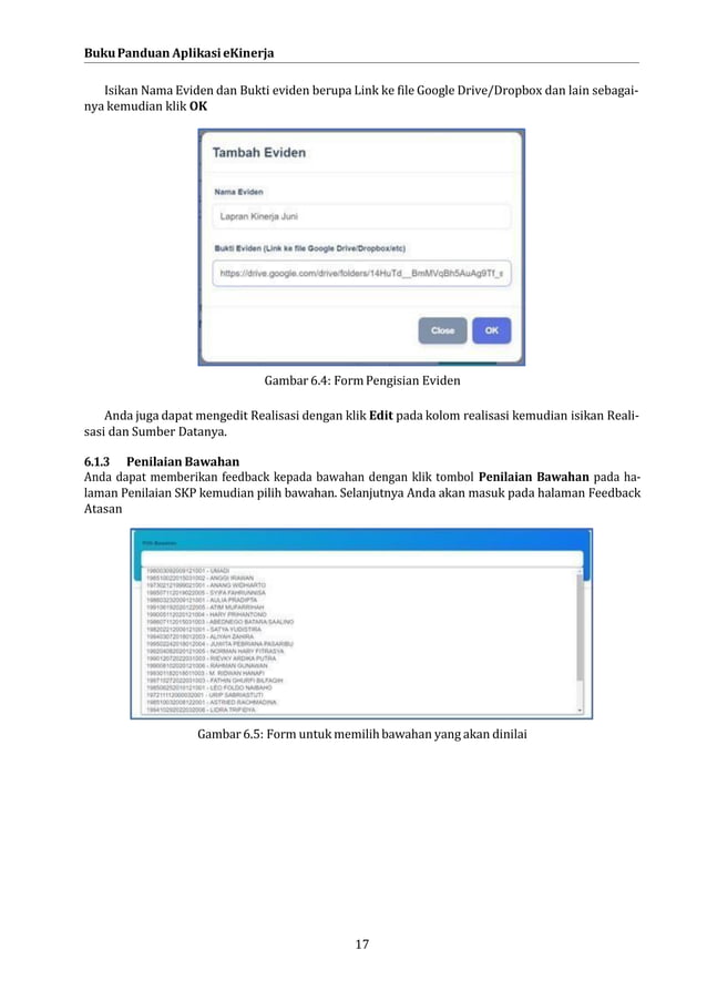 Buku Panduan Aplikasi eKinerja | PDF