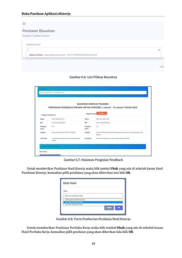 Buku Panduan Aplikasi eKinerja | PDF