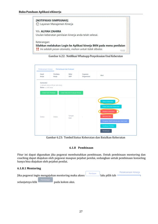 Buku Panduan Aplikasi eKinerja | PDF