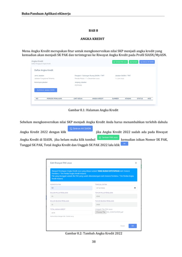 Buku Panduan Aplikasi eKinerja | PDF