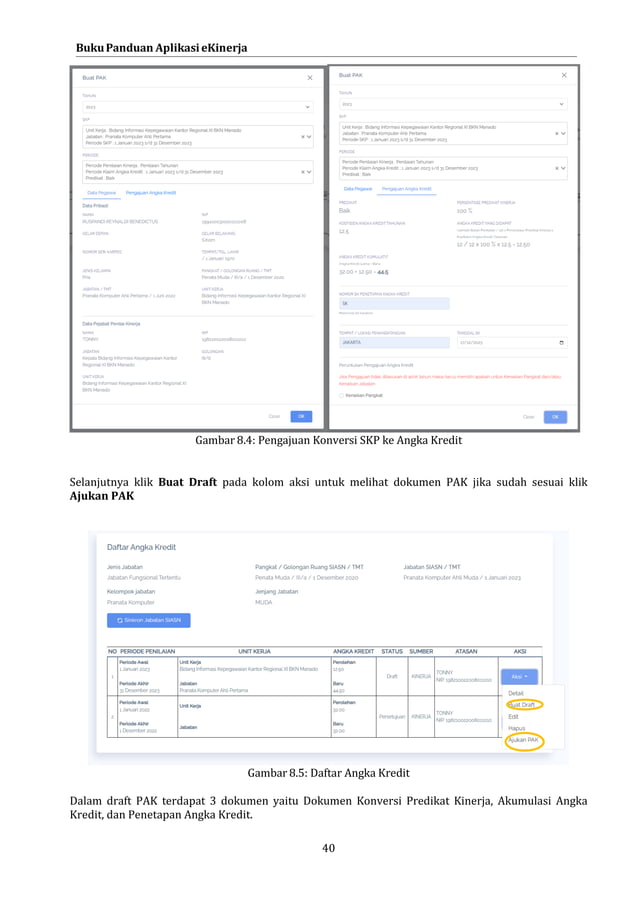 Buku Panduan Aplikasi eKinerja | PDF