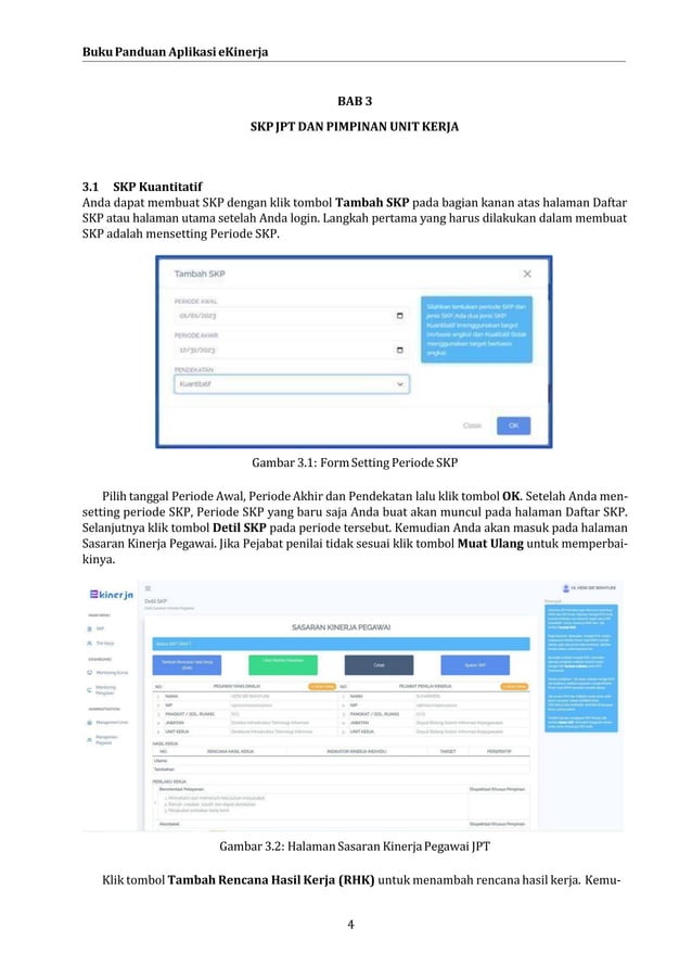 Buku Panduan Aplikasi eKinerja | PDF