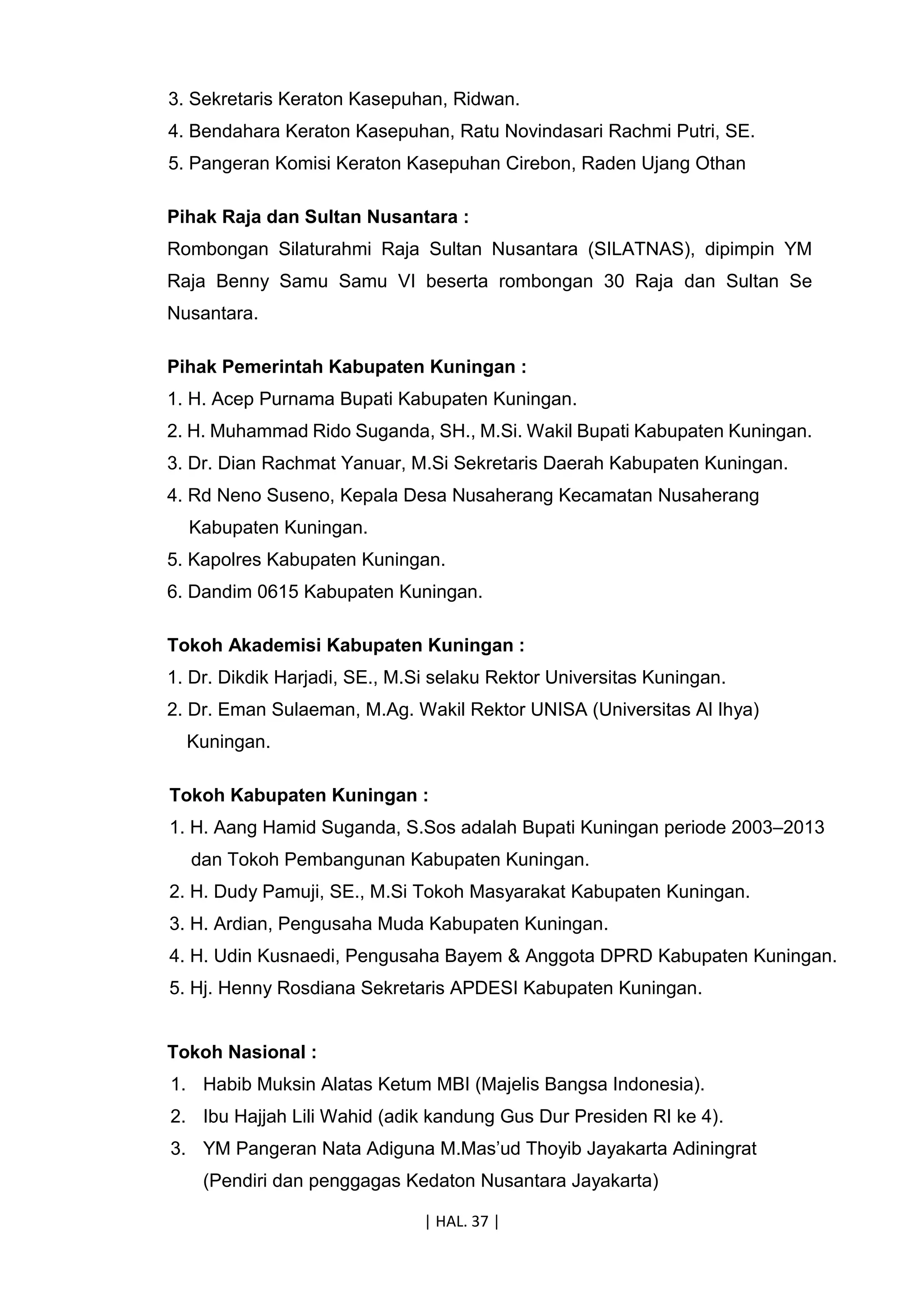 BUKU FAKTA SEJARAH :Pangeran Heru Arianataredja (keturunan Sultan Sepuh III Sultan Raja ...