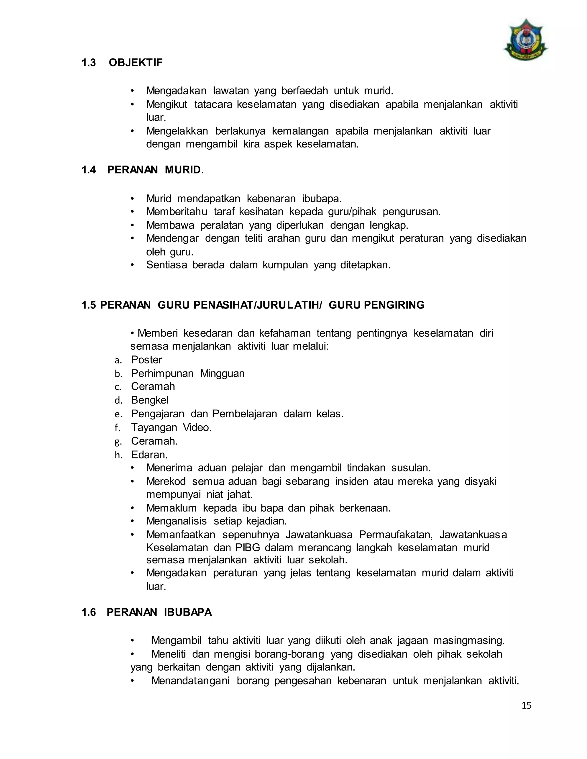 Buku polisi keselamatankokurikulum skkts | PDF