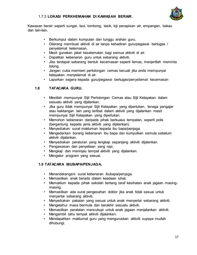 Buku polisi keselamatankokurikulum skkts | PDF