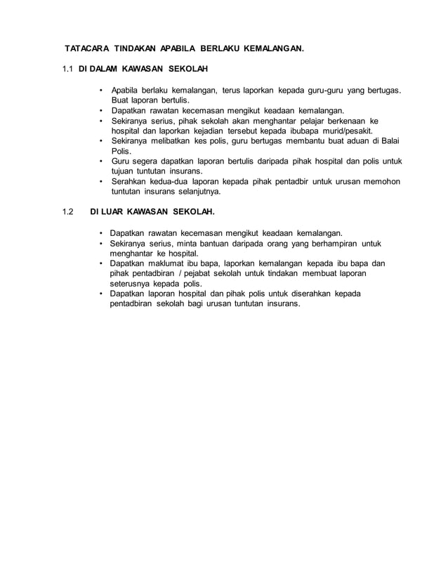 Buku polisi keselamatankokurikulum skkts | PDF