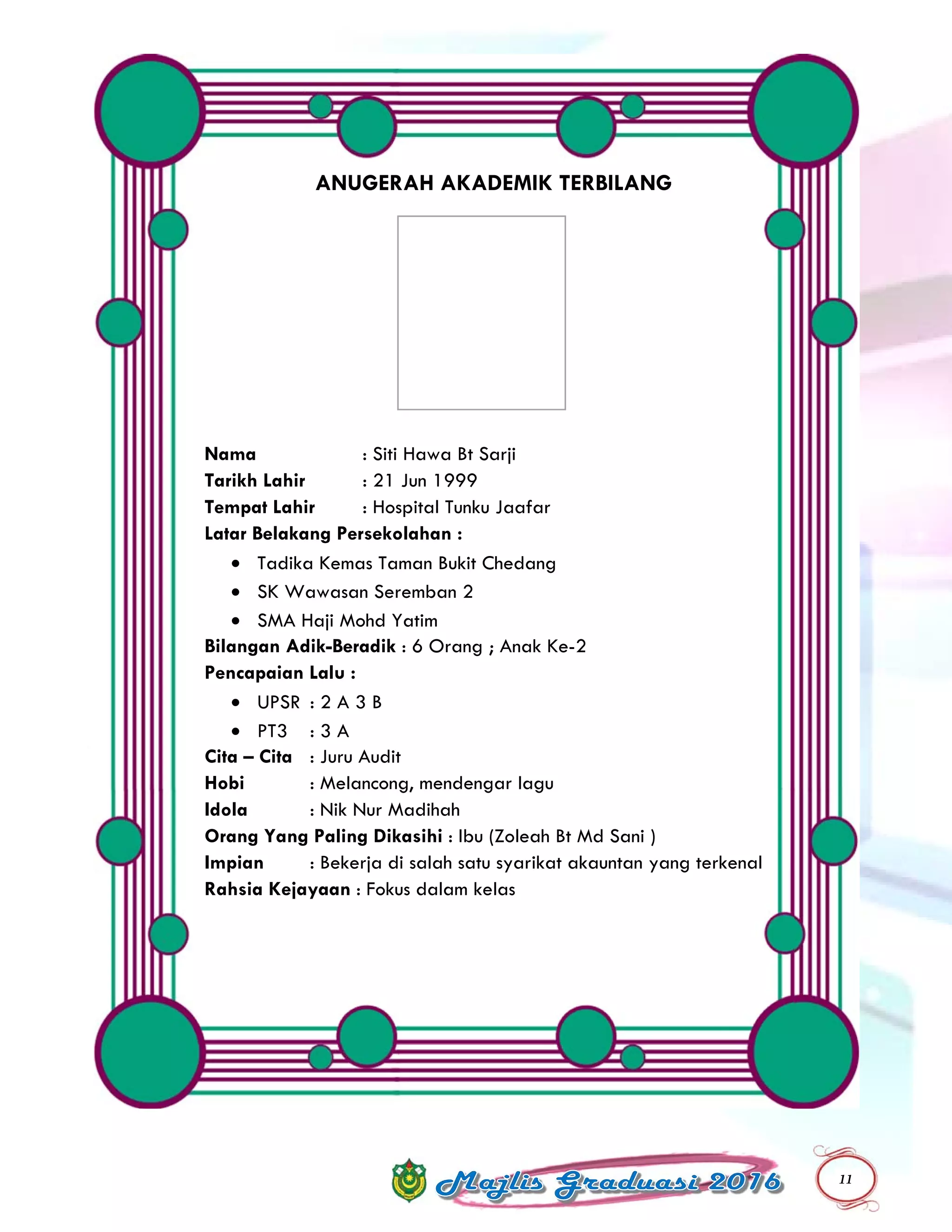 contoh Buku graduasi sekolah | PDF