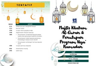BUKU PROGRAM HARI RAYA AIDILFITRI PERINGKAT SEKOLAH | PPTX