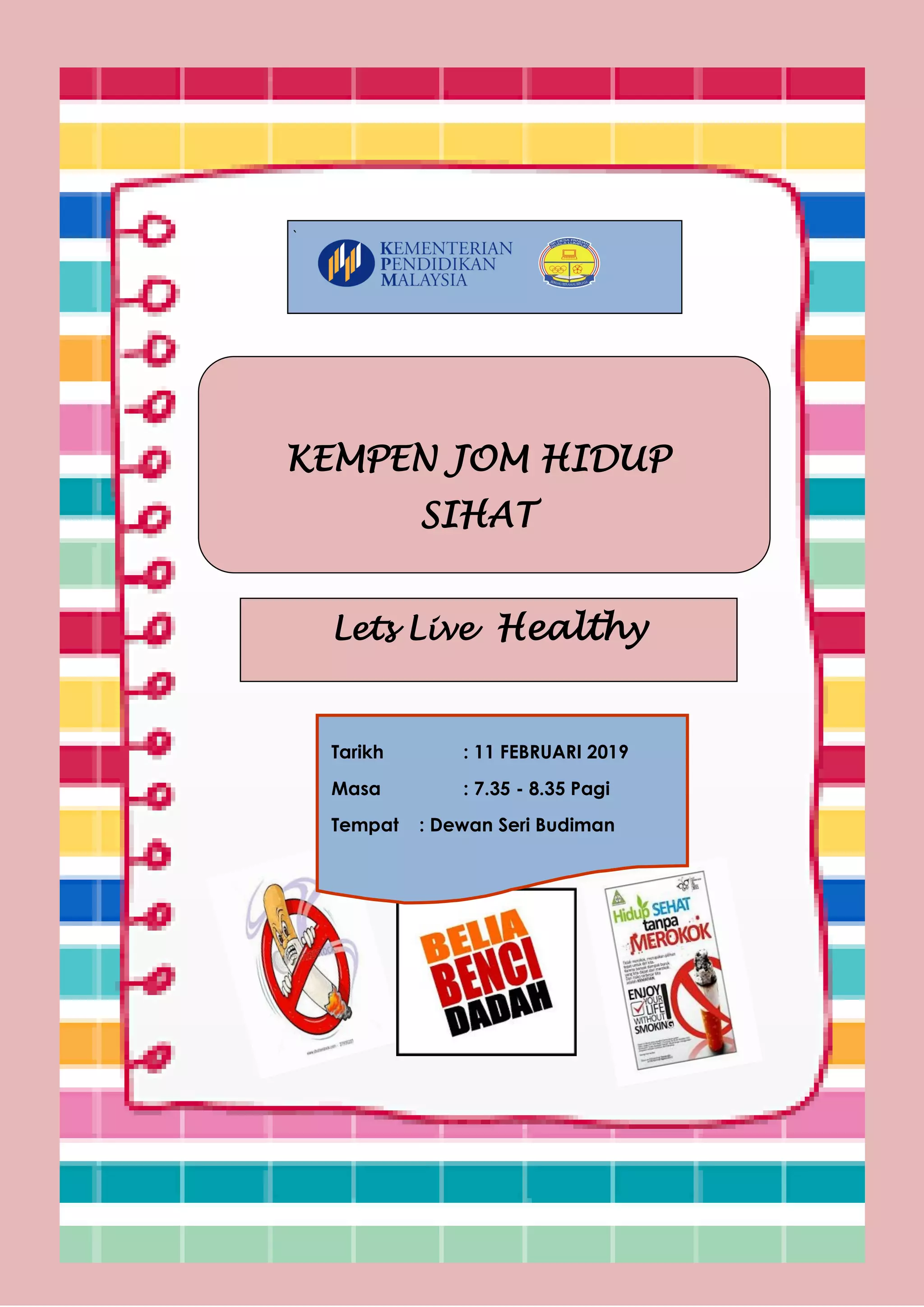 Buku program jom hidup sihat 2019 | PDF