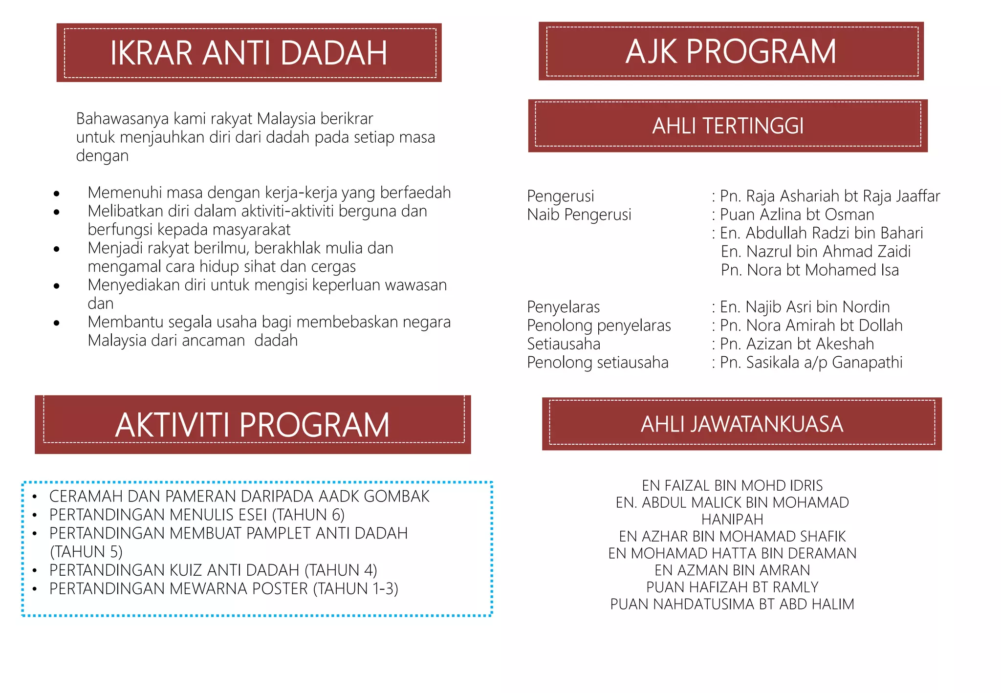 Buku program jom ke sekolah 2020 | PPTX