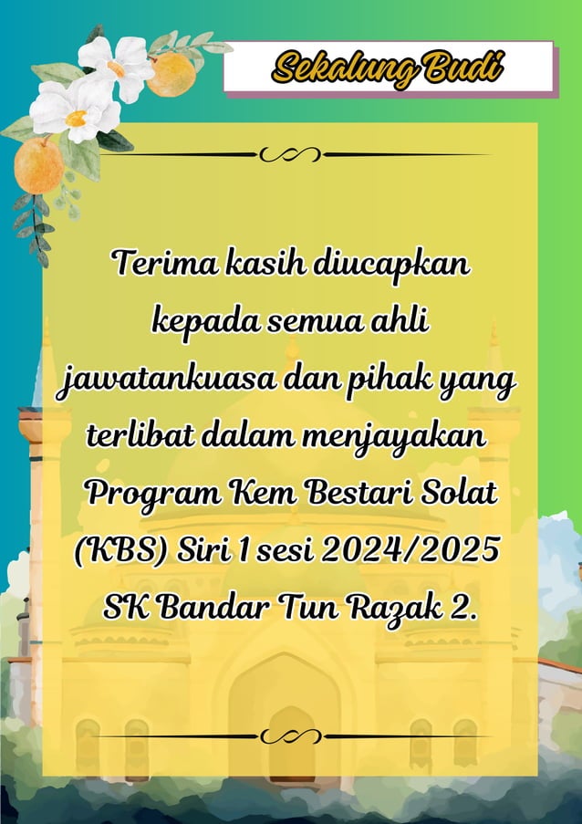 BUKU PROGRAM KBS 1 20242025 SK BANDAR TUN RAZAK 2 | PDF