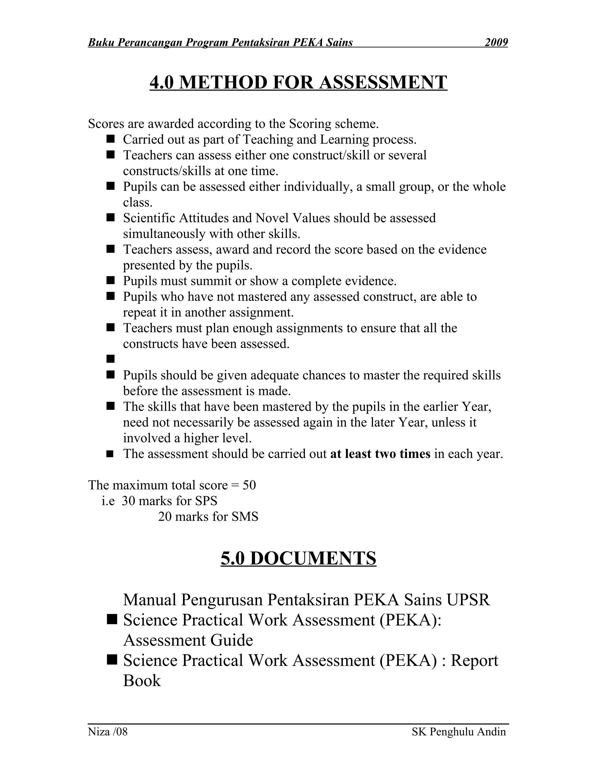 Buku program peka sains | DOC