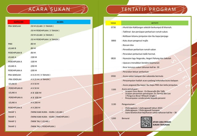 BUKU PROGRAM SUKAN TAHUNAN 2023 sekolahku | PPTX