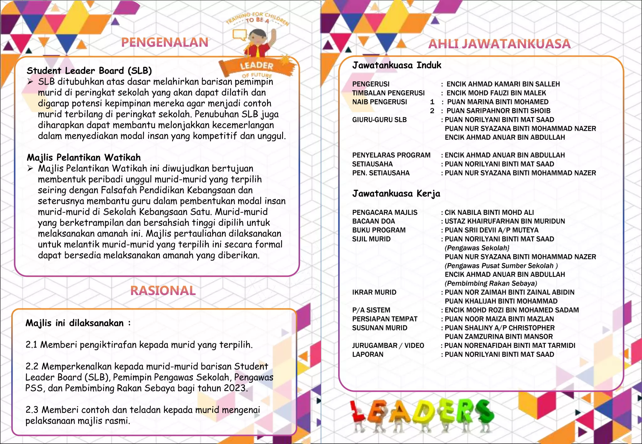 BUKU PROGRAM WATIKAH PERLANTIKAN SK 1 2023.ppt