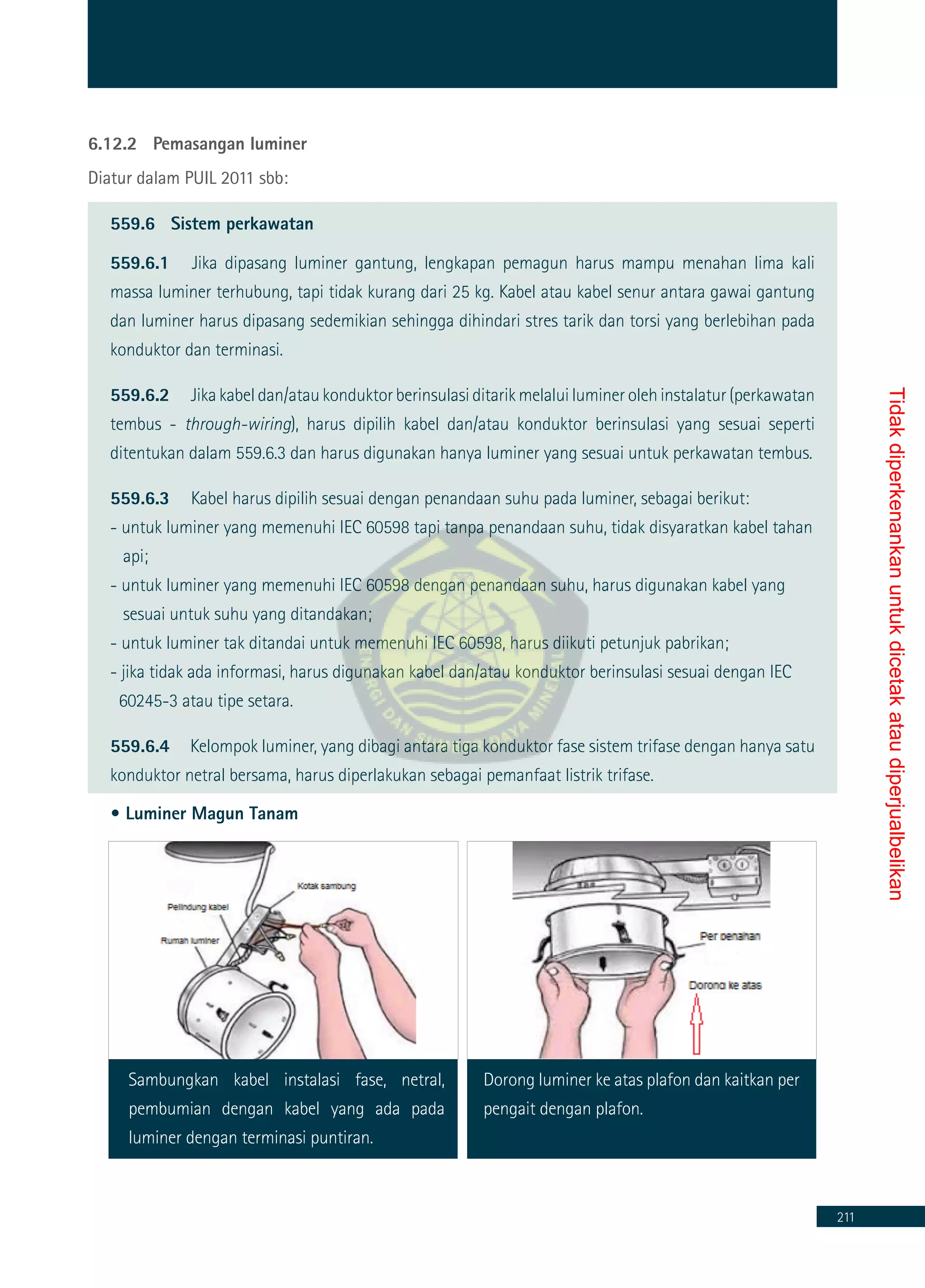 Buku puil keselamatan dan pemasangan instalasi listrik voltase rendah | PDF