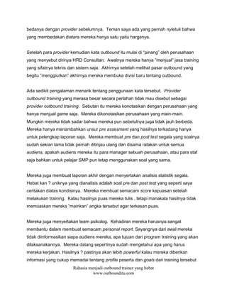 Buku rahasia menjadi outbound trainer | PDF