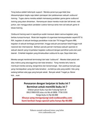 Buku rahasia menjadi outbound trainer | PDF