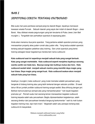 Buku rahasia menjadi outbound trainer | PDF
