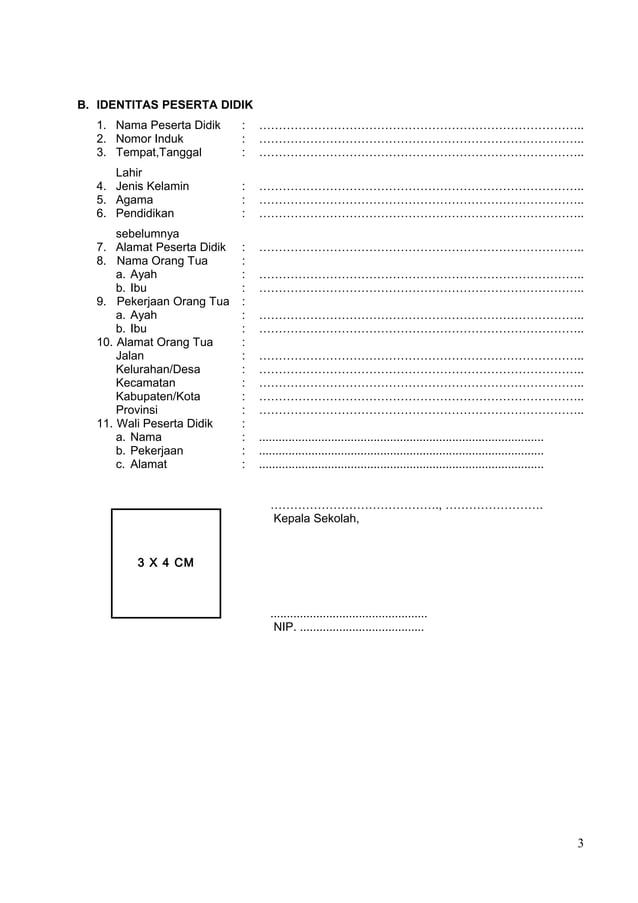 FORMAT RAPOR SD MENURUT KURIKULUM 2013 | DOC