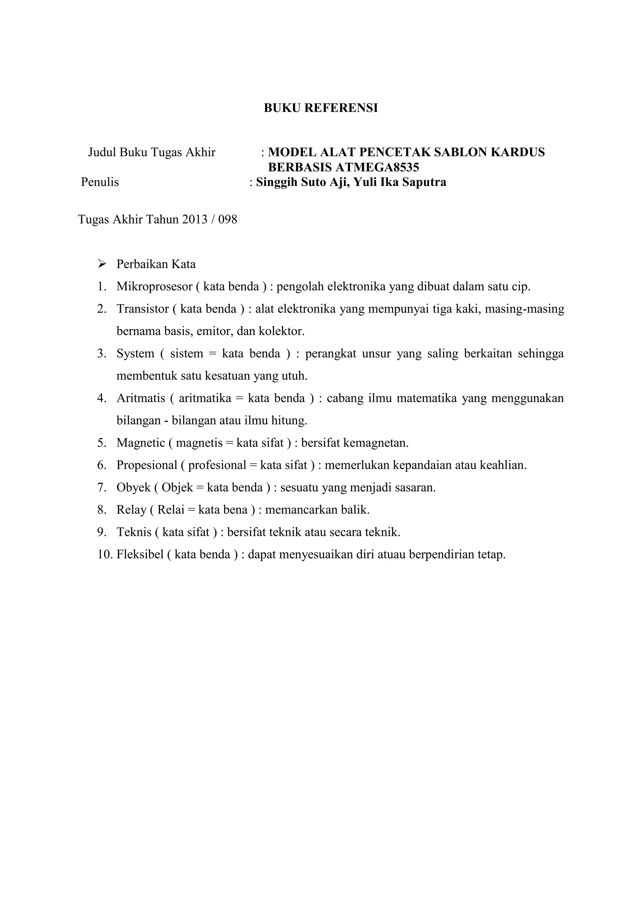 Buku referensi | PDF