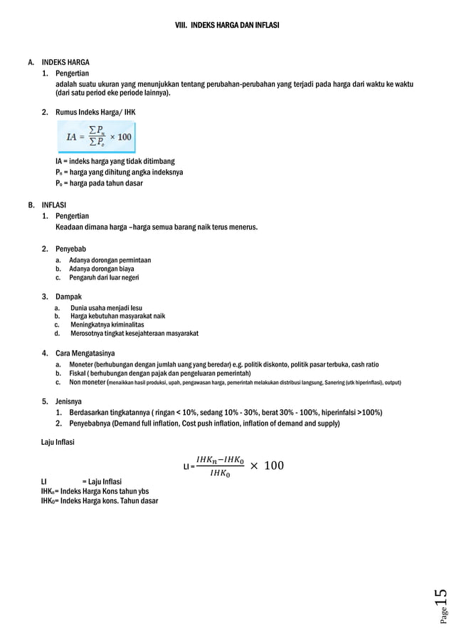 Rangkuman Materi Ekonomi kelas 10-12 | PDF