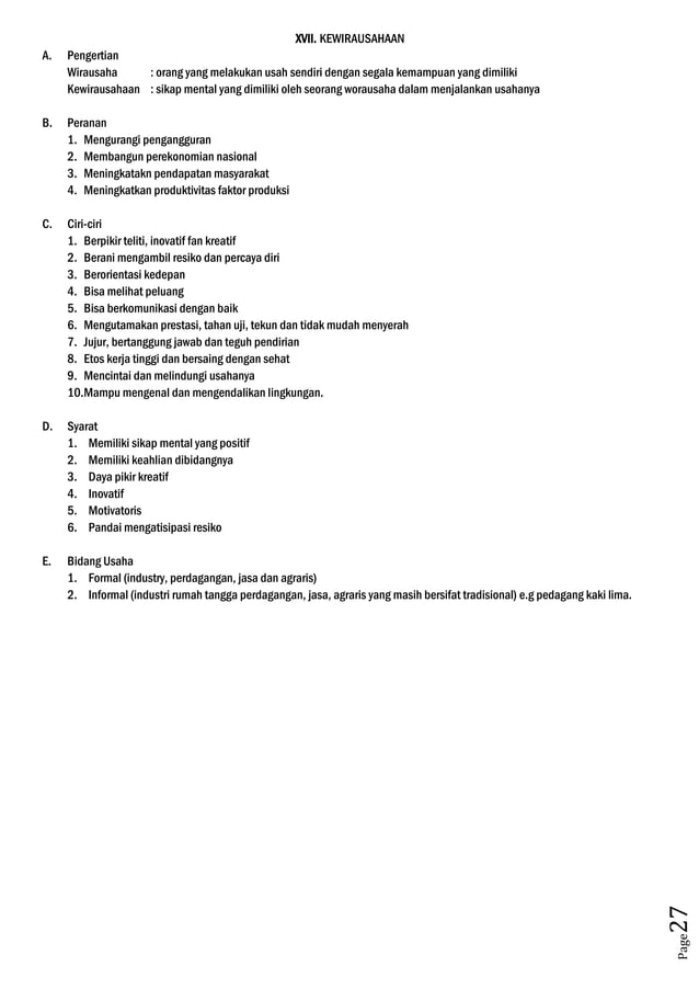 Rangkuman Materi Ekonomi kelas 10-12 | PDF