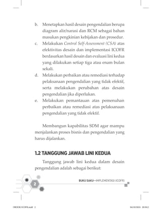 Buku Saku Desain dan Implementasi Internal Control over Financial Reporting (ICOFR) di Indonesia ...