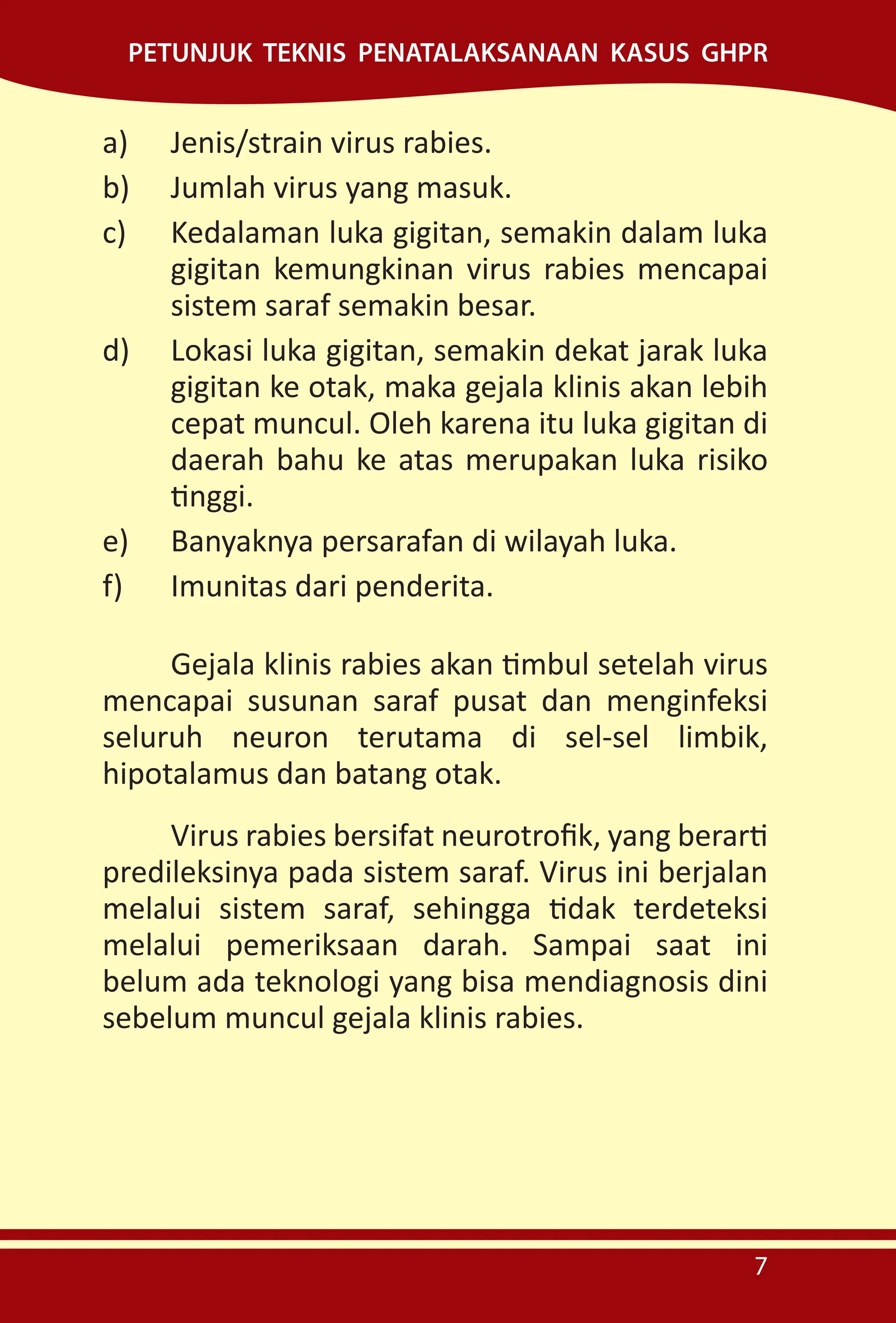 Pedoman dalam penanganan Gigitan Hewan Penular Rabies | PDF