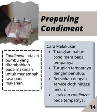 Buku saku restaurant mise en place | PDF