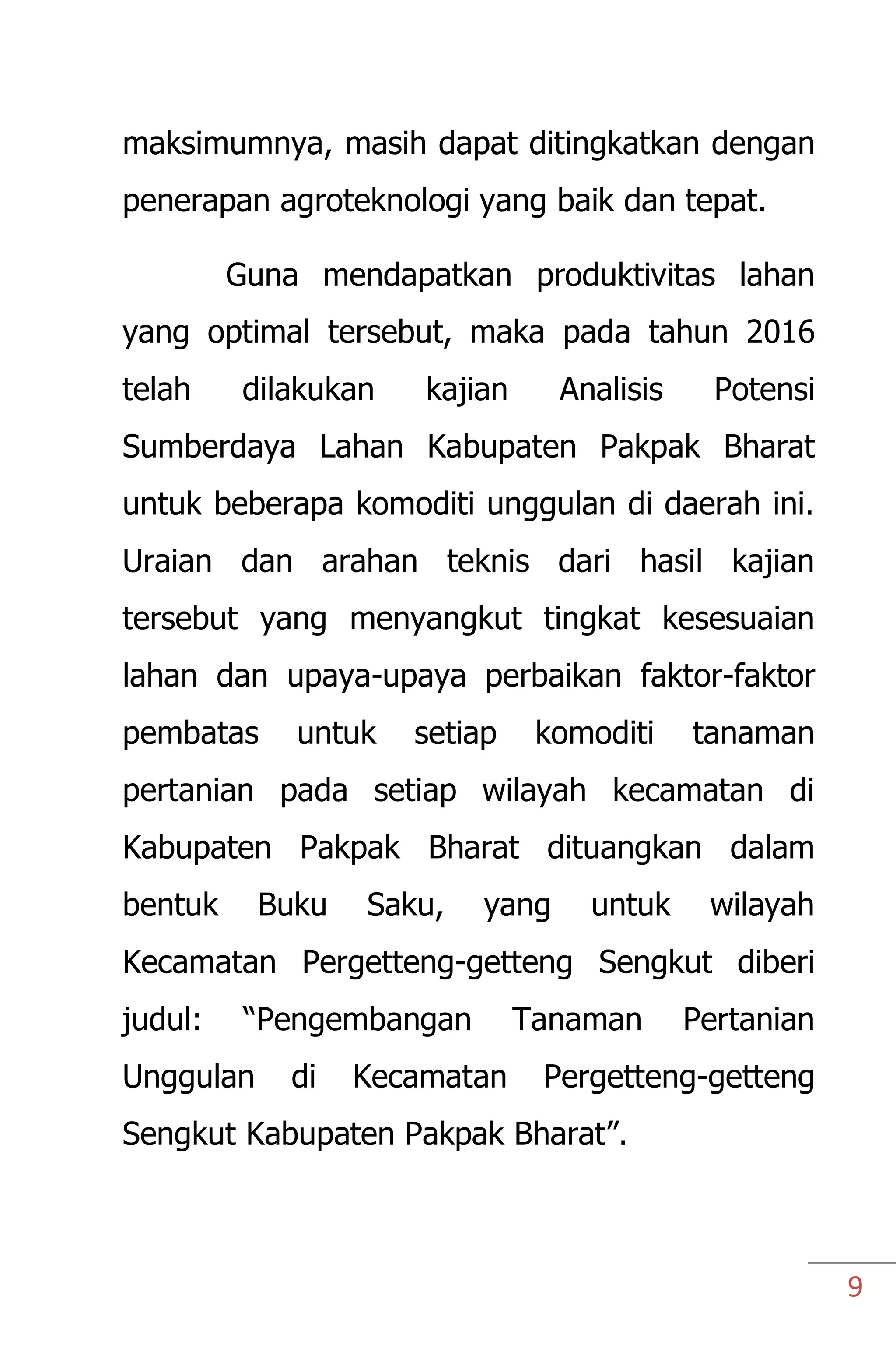Buku saku tanaman pertanian kec.pgg.sengkut1 | PDF