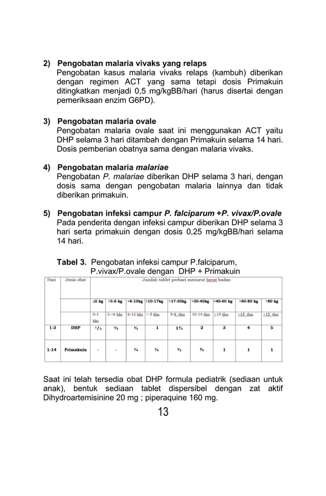 Buku Saku Tata Laksana Malaria Kemenkes. | PDF
