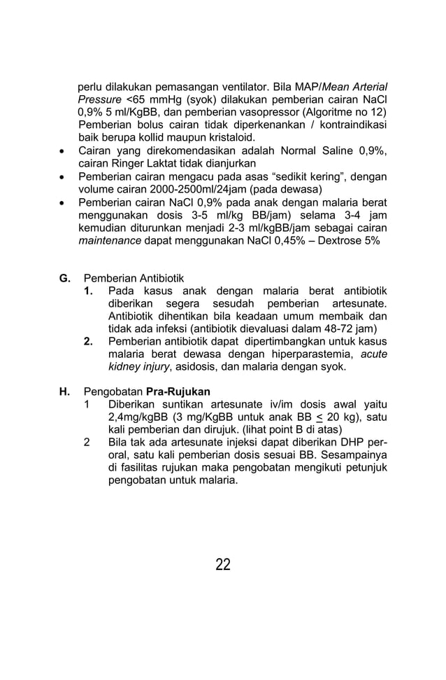 Buku Saku Tata Laksana Malaria Kemenkes. | PDF