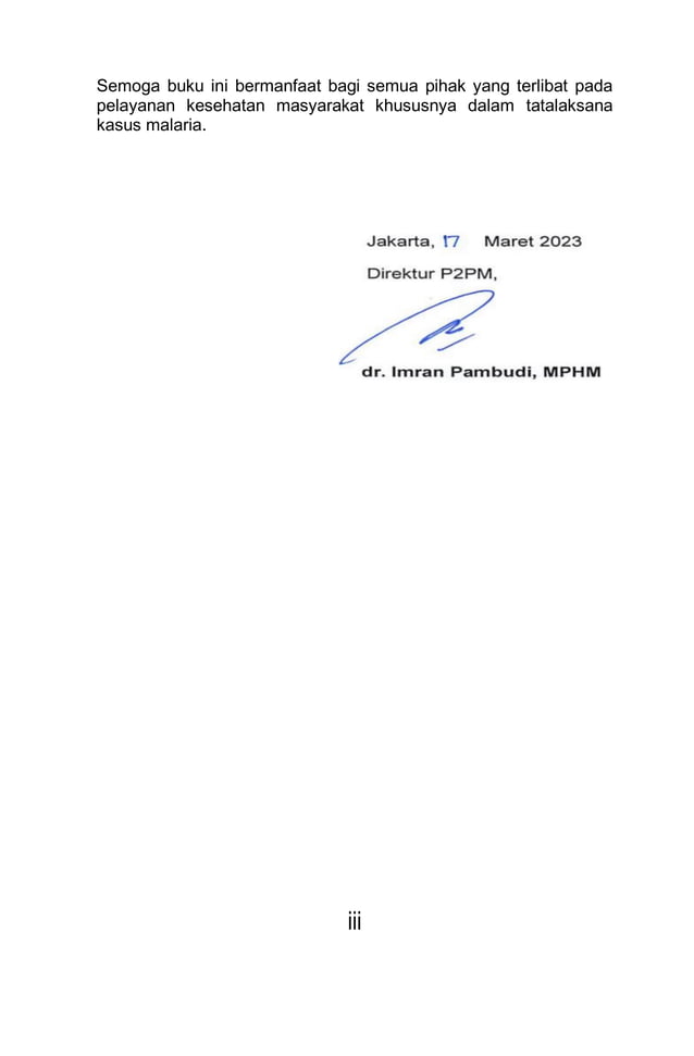 Buku Saku Tata Laksana Malaria Kemenkes. | PDF