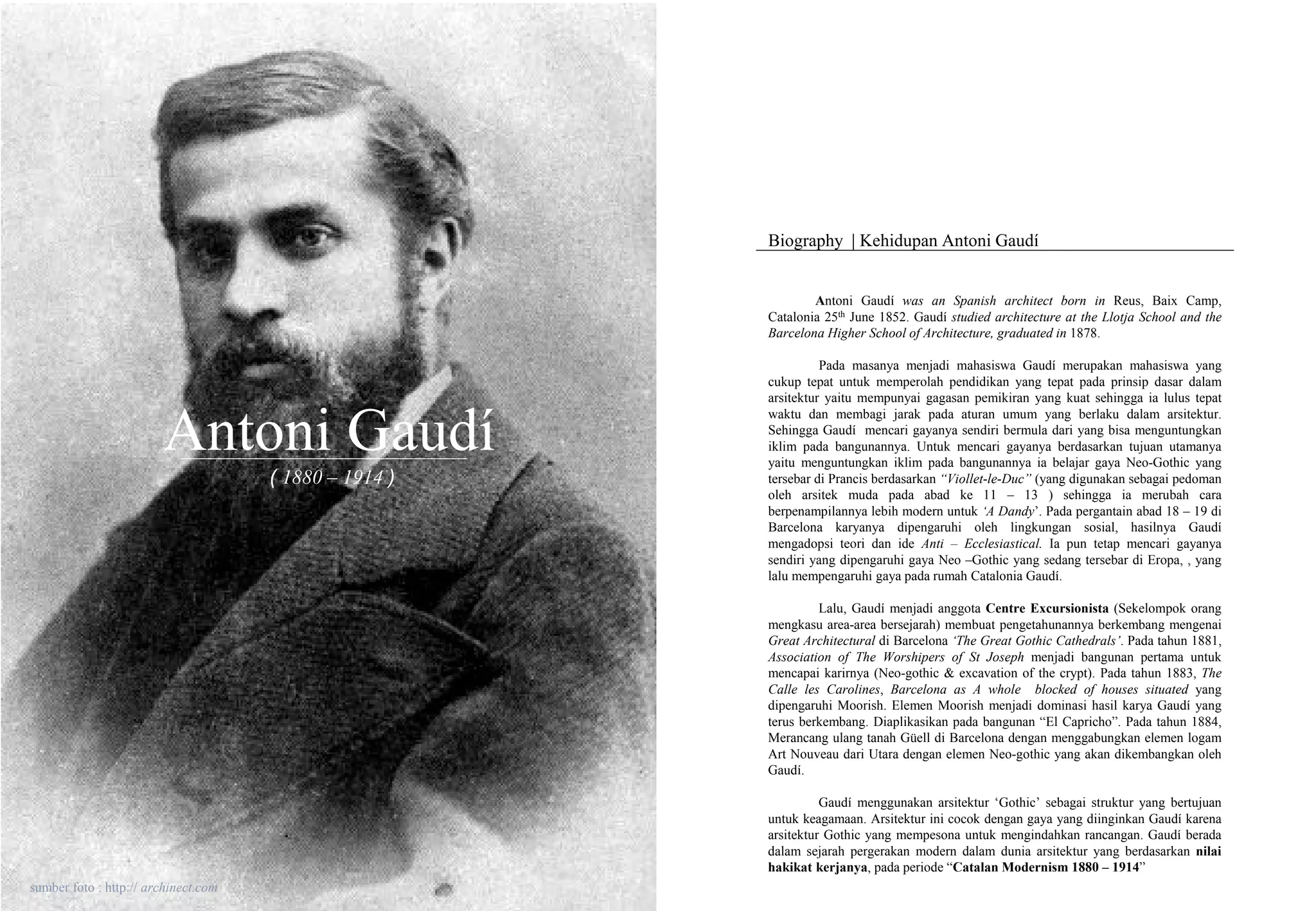 Buku sejarah - Antoni gaudi | PDF